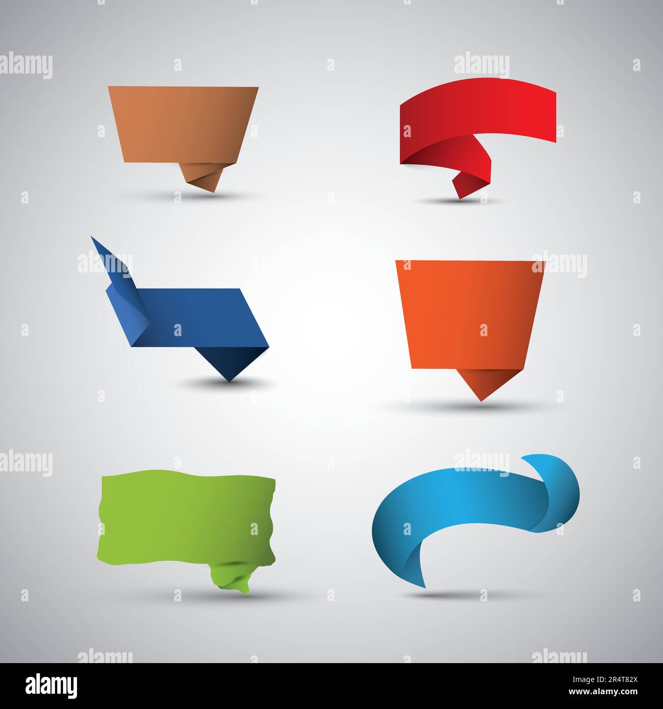 Origami Speech Bubbles Stock Vector Image & Art - Alamy