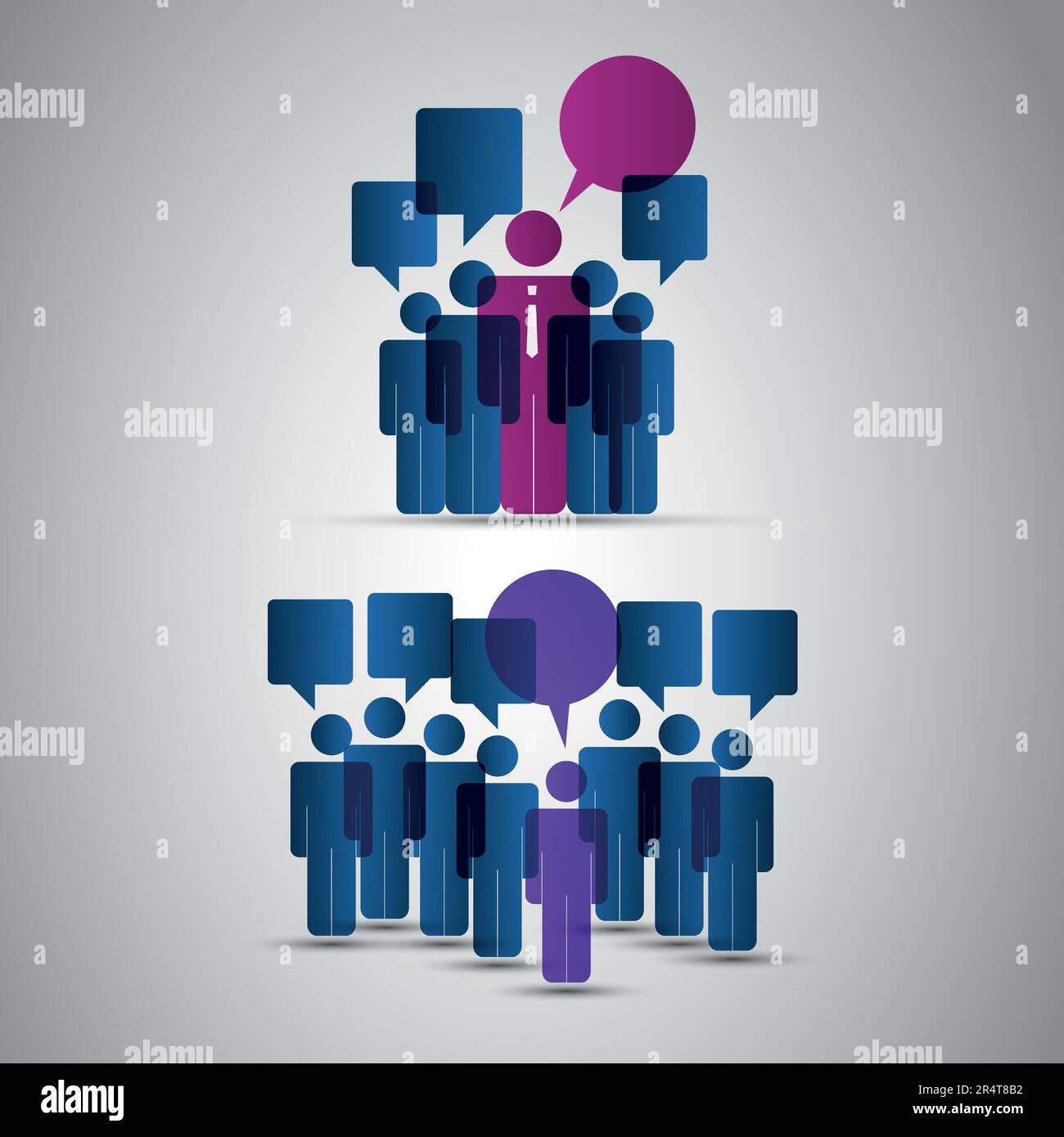 Peoples Icons with Speech Bubbles Stock Vector Image & Art - Alamy