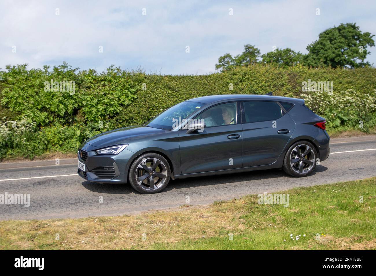 2023 Grey Cupra Leon VZ1 TSI S-A petrol 1984 cc sports car, driving in ...