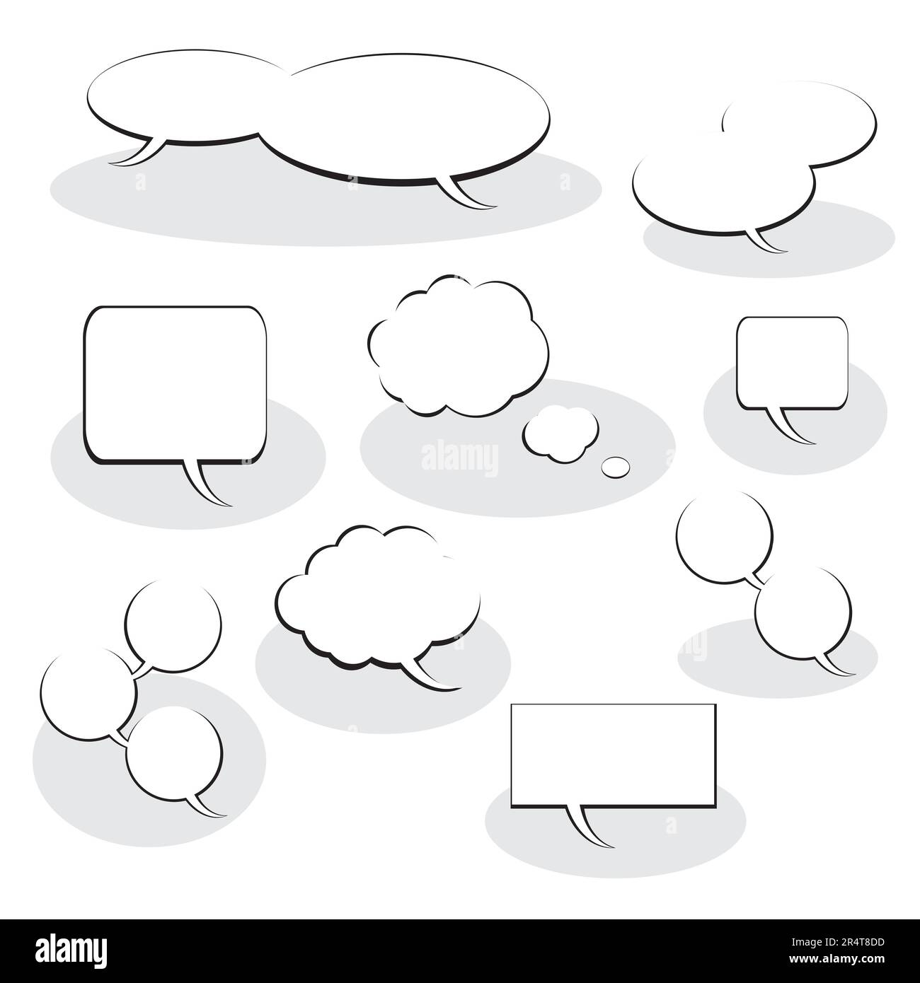 9 Speech And Thought Bubbles Stock Vector Image & Art - Alamy