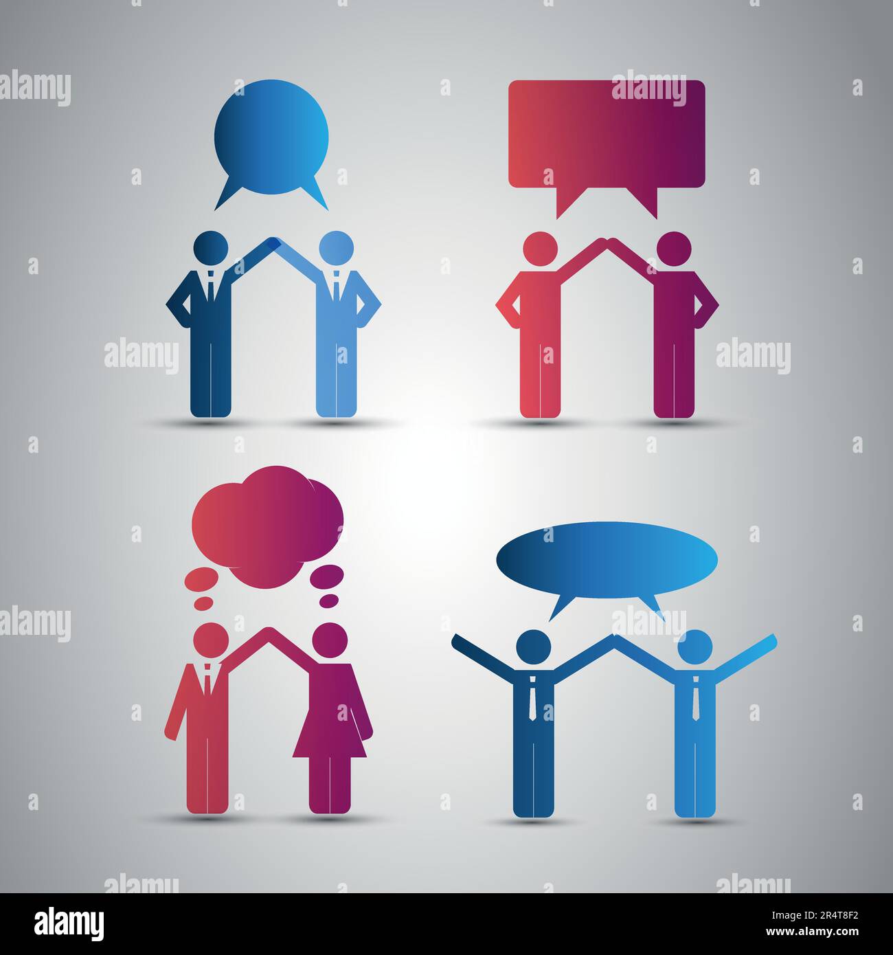 Peoples Icons with Speech Bubbles Stock Vector Image & Art - Alamy