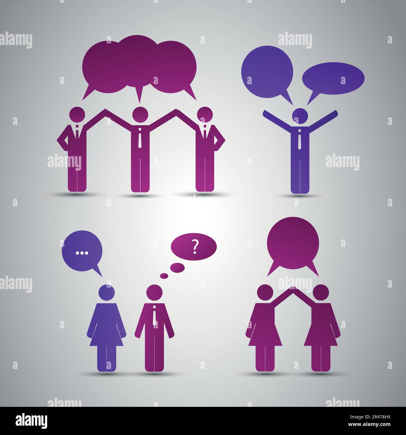 Peoples Icons with Speech Bubbles Stock Vector Image & Art - Alamy