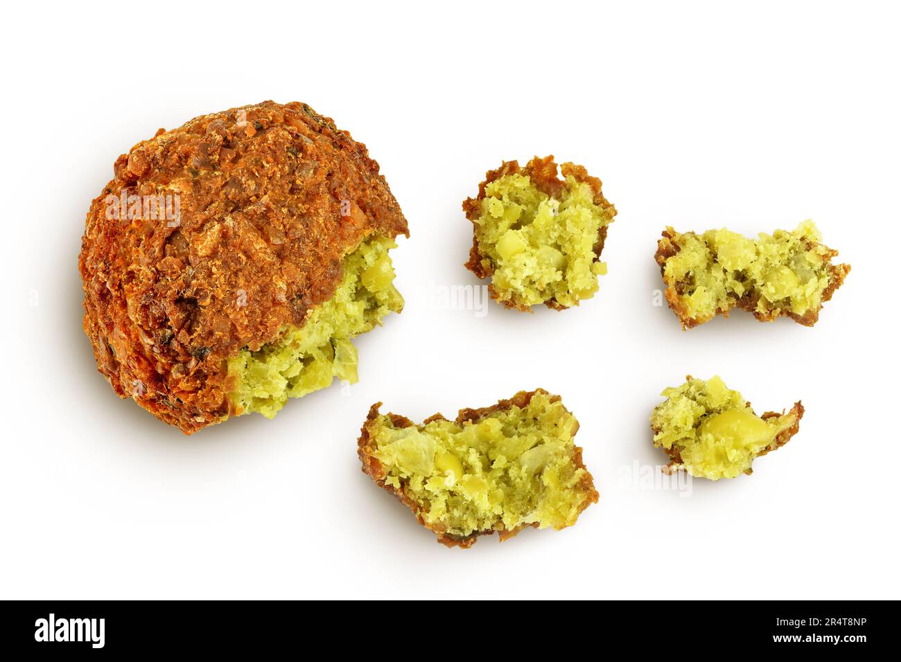 falafel ball isolated on a white background with full depth of field ...
