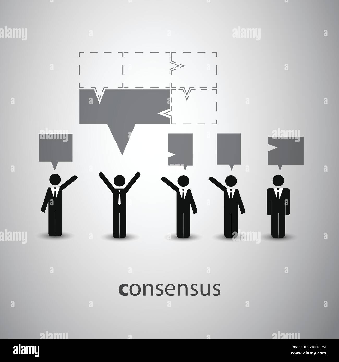 Consensus - Speech Bubble Concept Stock Vector Image & Art - Alamy