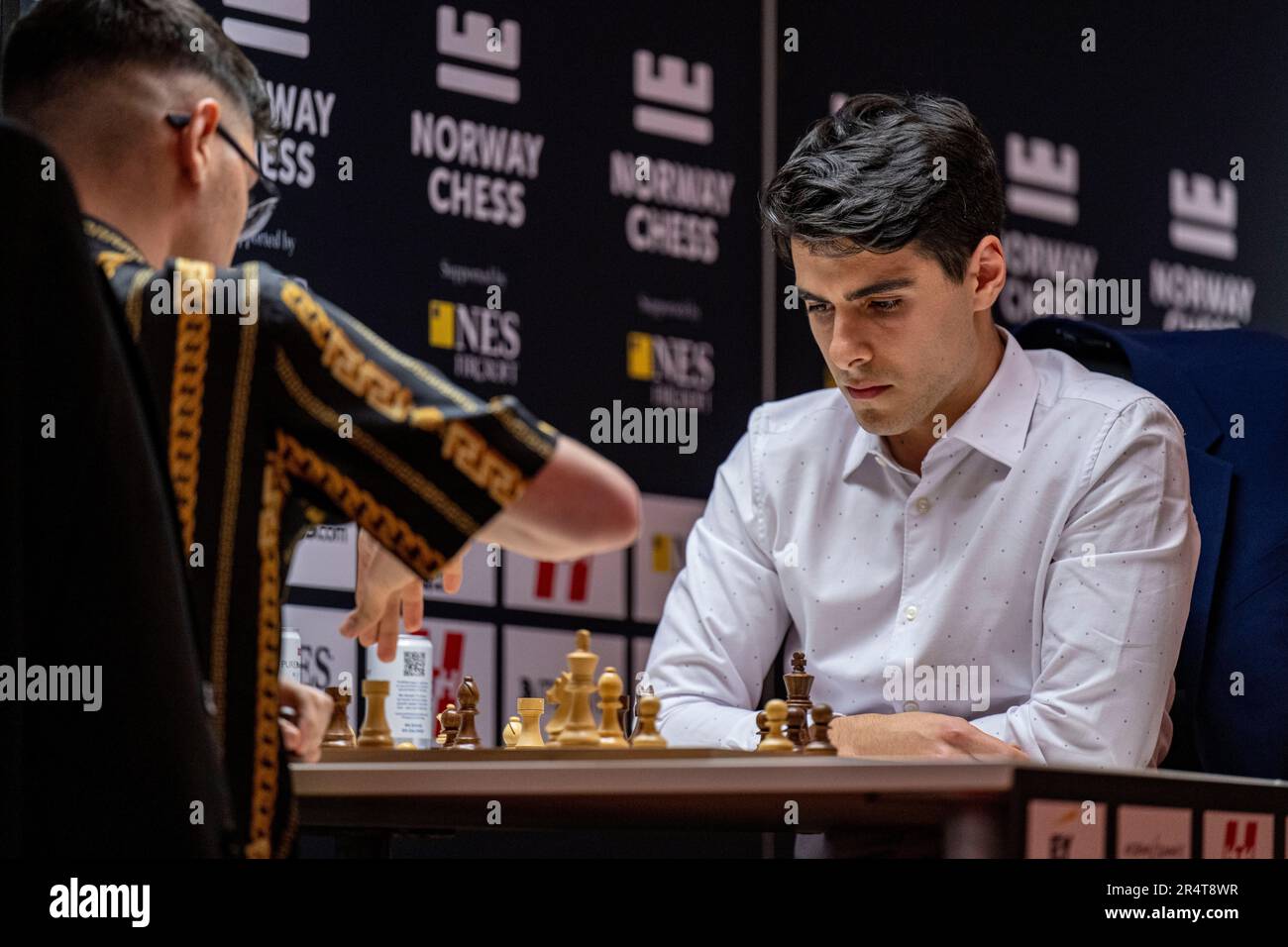 Stavanger 20230529.Aryan Tari during blitz during Norway Chess 2023 ...