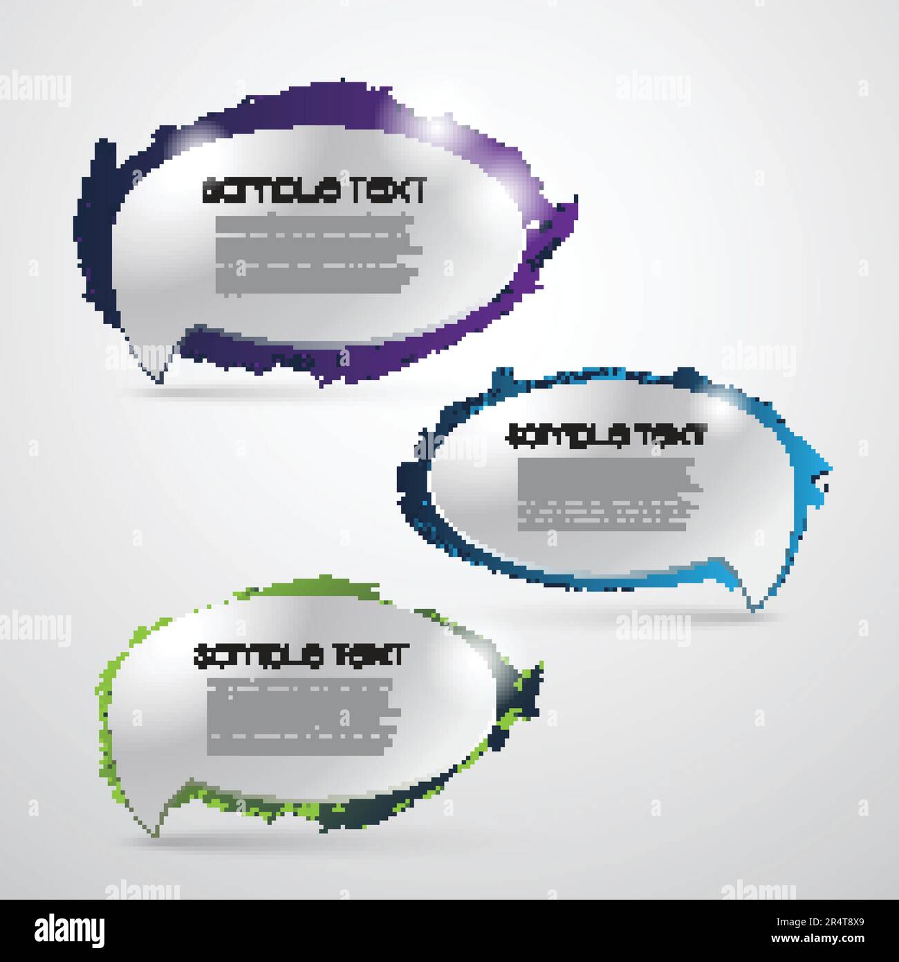 Speech Bubble Set Design Template Stock Vector Image & Art - Alamy