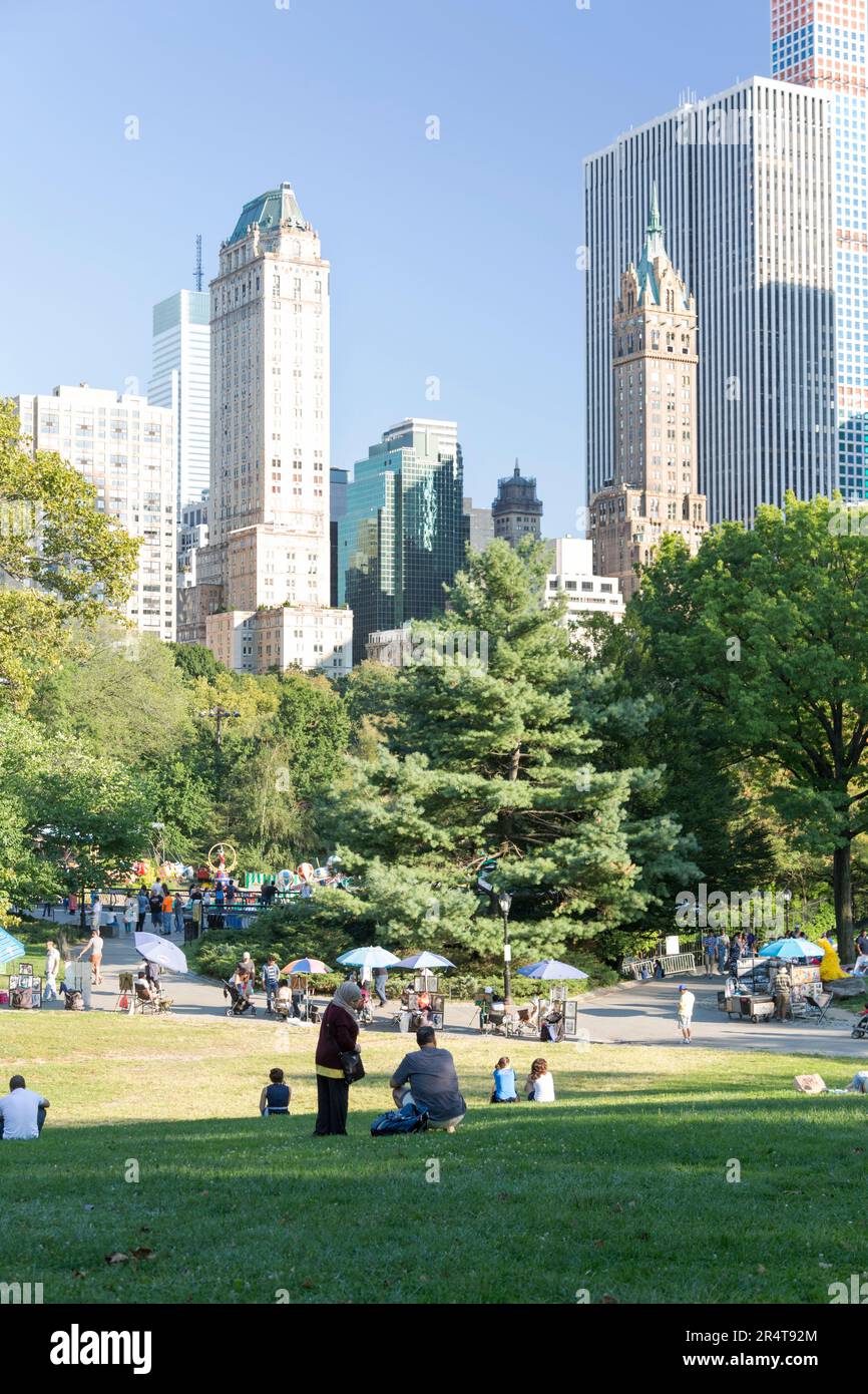 Central park and mid-town skyline Stock Photo - Alamy