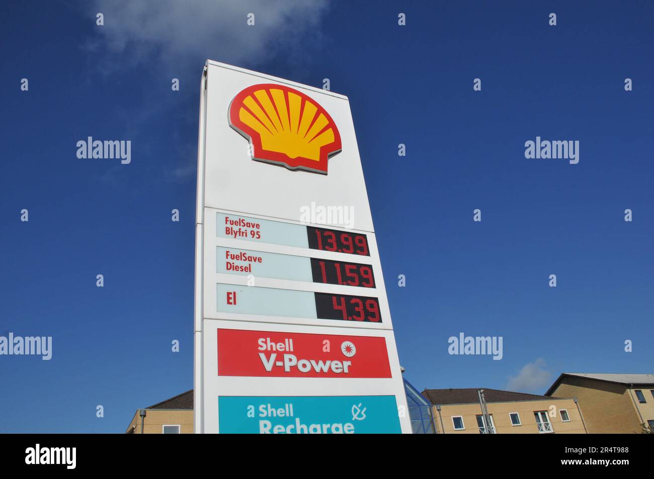 30 MAY 2023/ Dutch shell gasoline station in Kastrup Copenhagen Denmark ...