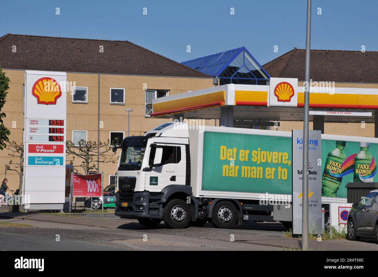 30 MAY 2023/ Dutch shell gasoline station in Kastrup Copenhagen Denmark ...