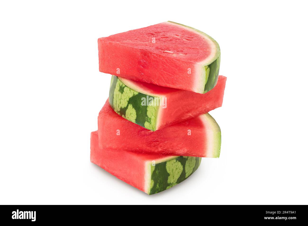 Red seedless watermelon slices isolated on white background with full depth of field Stock Photo ...