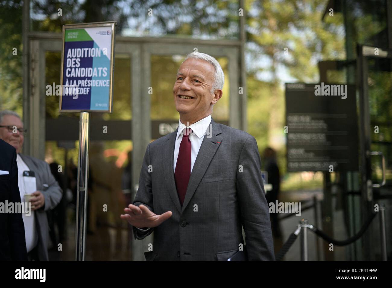 Candidate for the presidency of MEDEF Patrick Martin poses before an ...