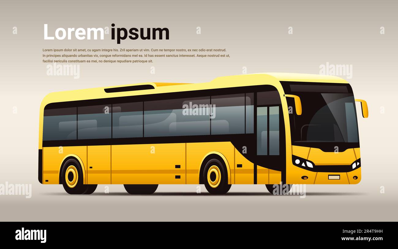 city bus vehicle modern public transport urban and countryside traffic ...