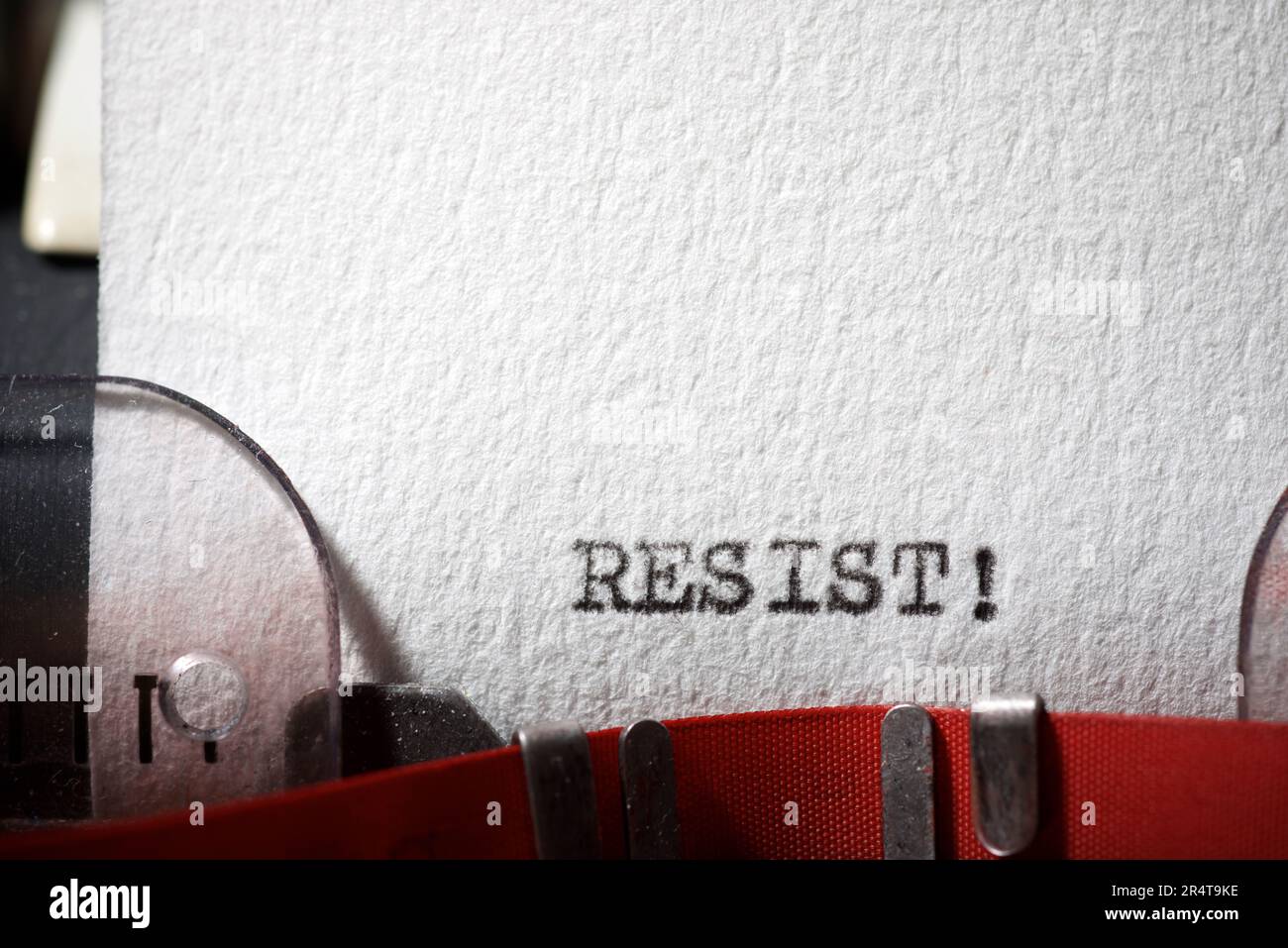 Resist word written with a typewriter Stock Photo - Alamy
