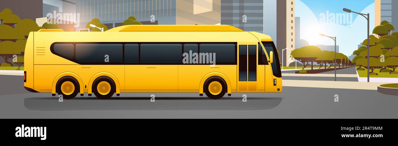 city bus vehicle modern public transport urban and countryside traffic ...