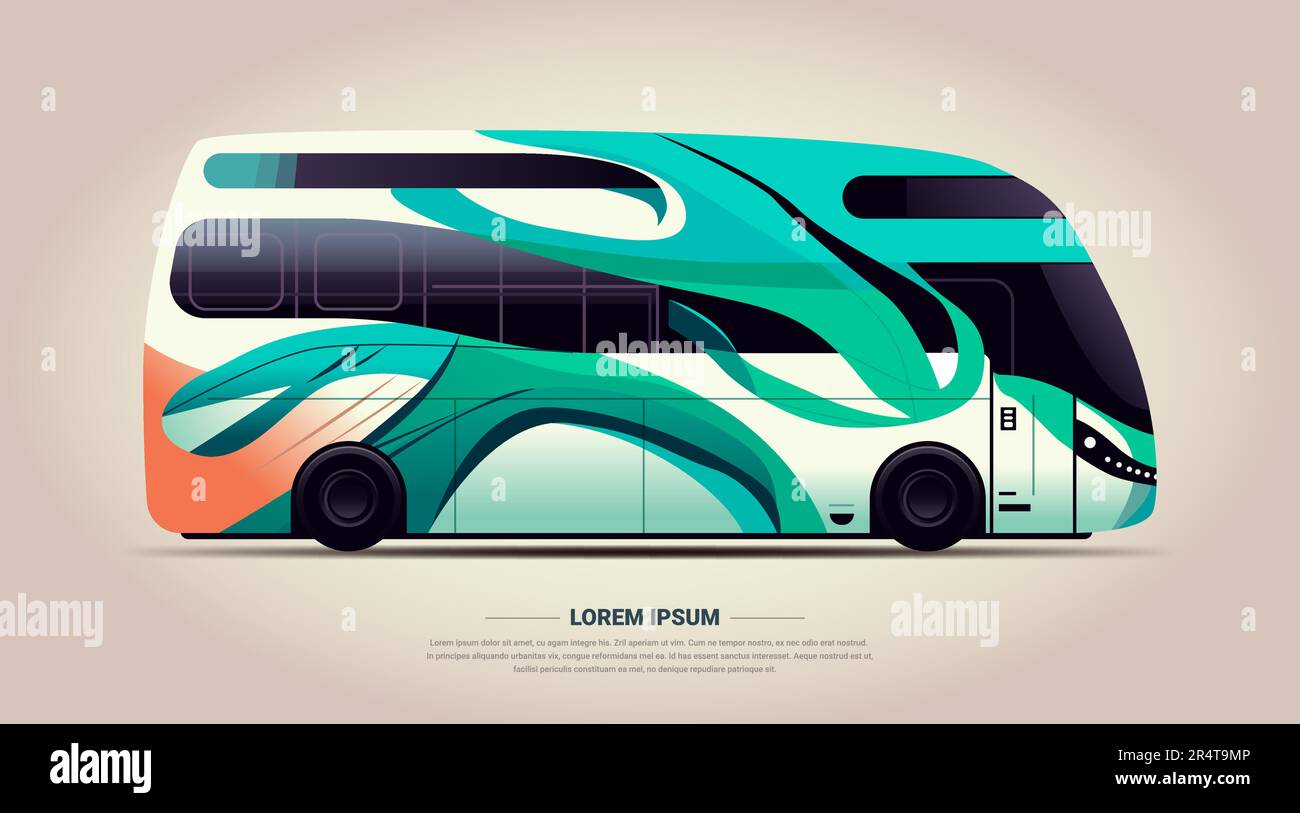 city bus vehicle modern public transport urban and countryside traffic ...