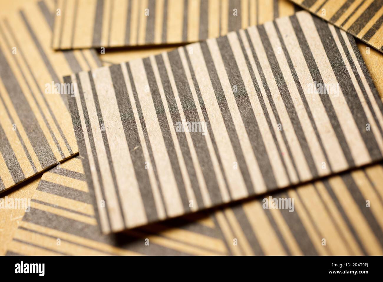 Close up of a barcodes printed on brown cardboard Stock Photo - Alamy