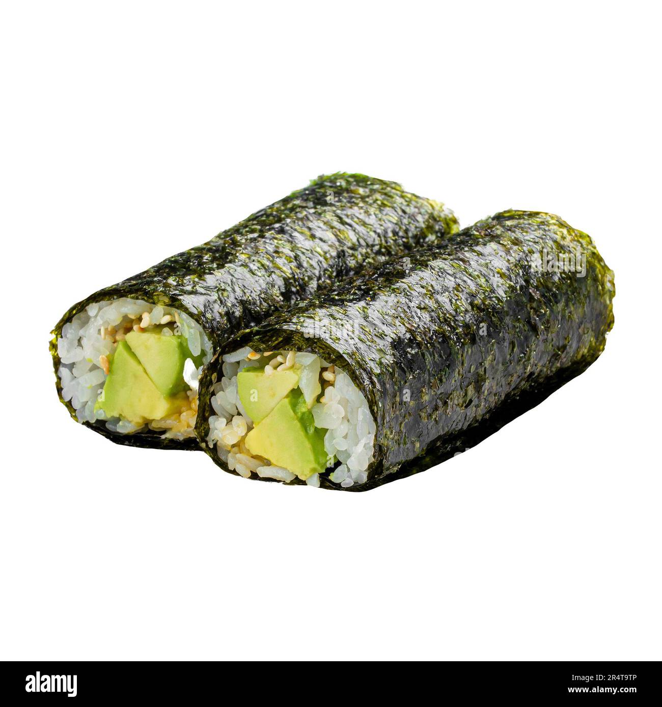 Isolated uncut avocado maki sushi rolls Stock Photo - Alamy