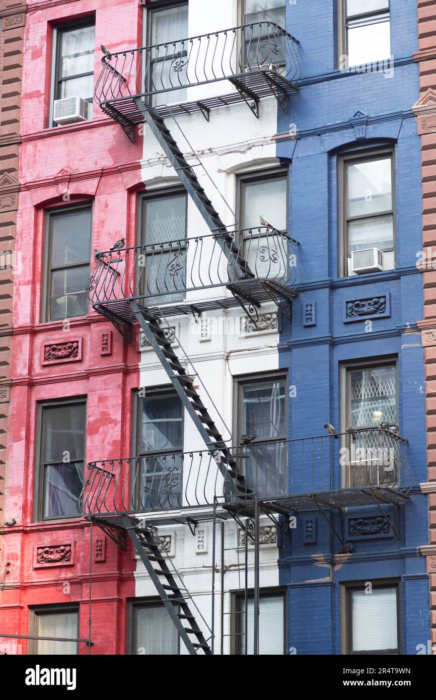 US, New York, Outside stairwells along 8th avenue Stock Photo - Alamy