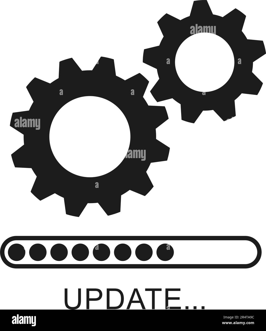 Update icon with gears. Loading or updating files, installing or ... Update icon with gears. Loading or updating files, installing or ...