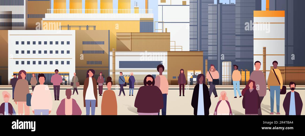 multiethnic people group walking outdoor mix race men women citizens ...