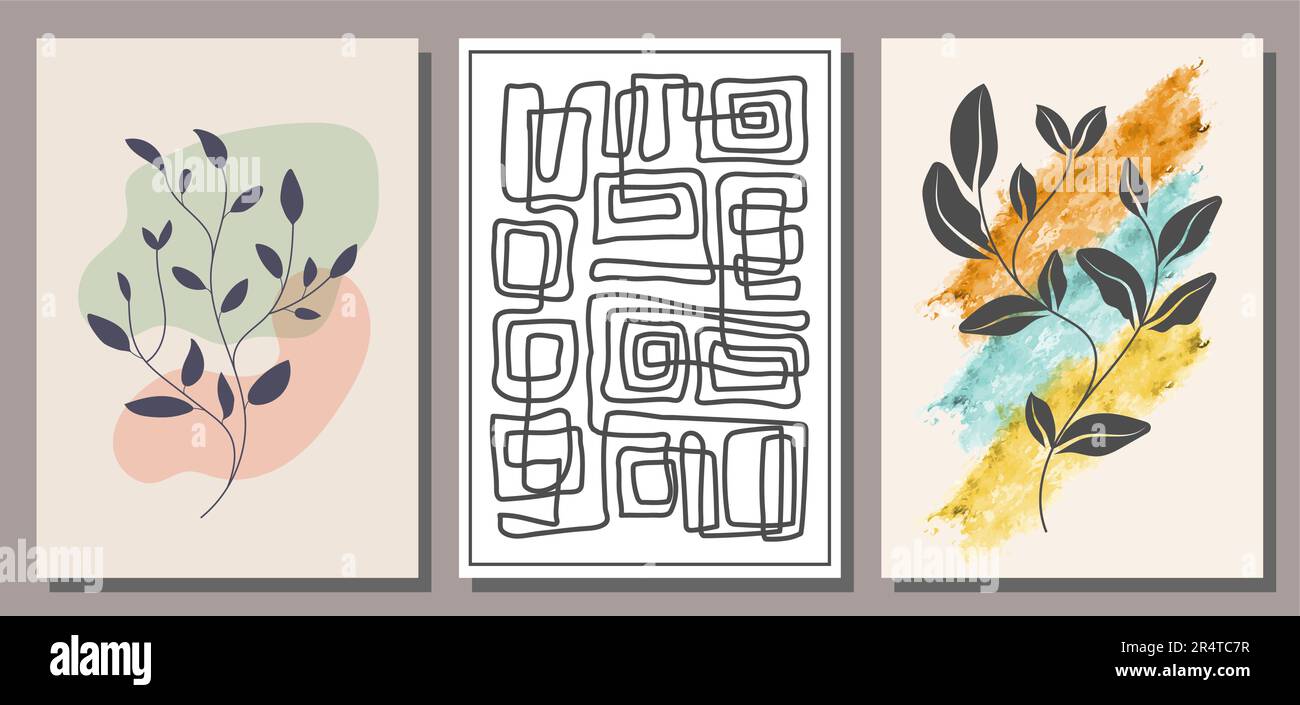 A set of models of fine art in an abstract style. The layout of a ...