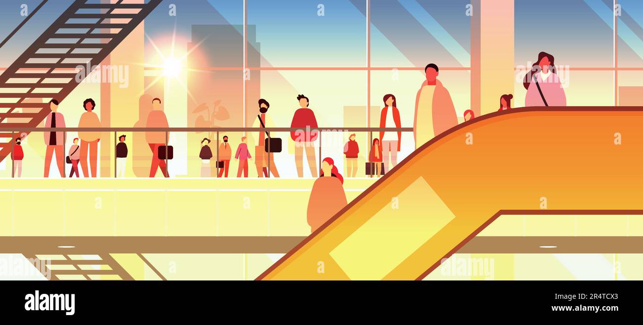 multiethnic people group mix race men women crowd in modern business ...