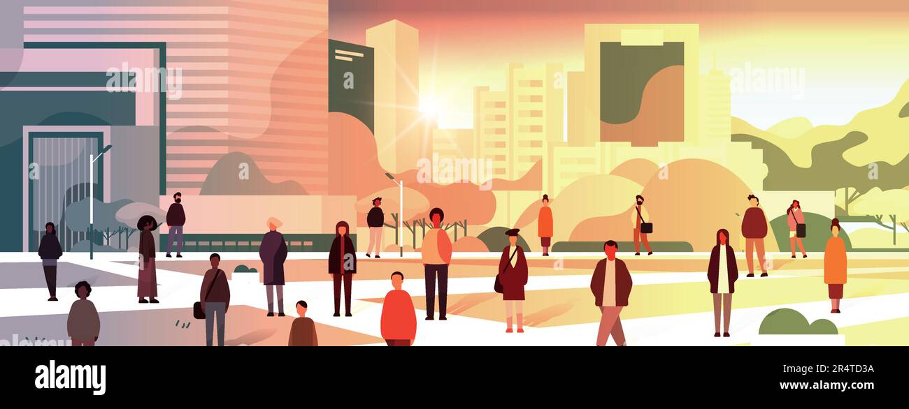 Businesswoman standing street sun Stock Vector Images - Alamy