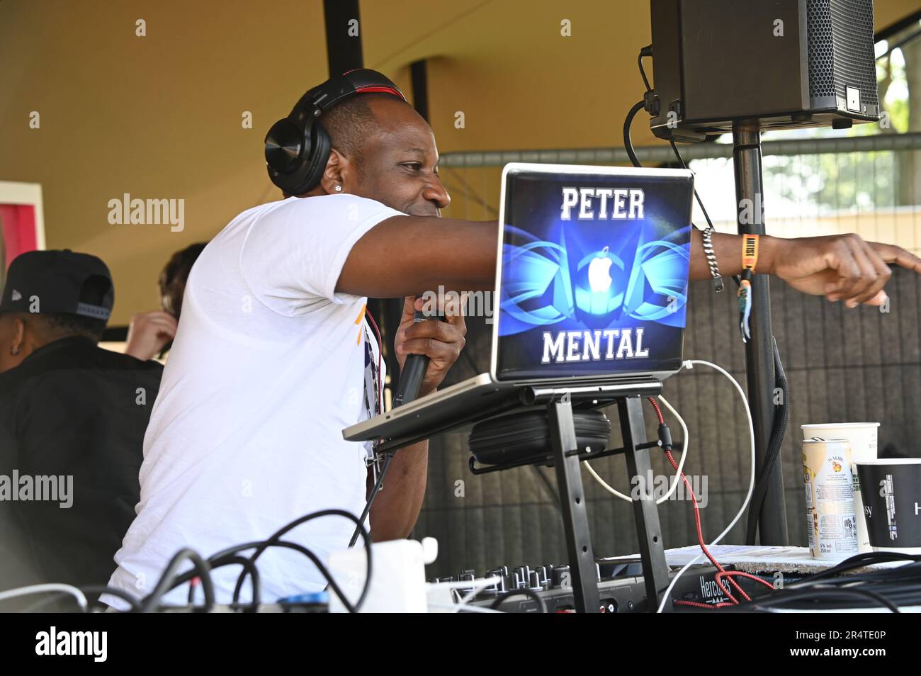London, UK. 29th May, 2023. DJ Peter Mental performs at the City Splash ...