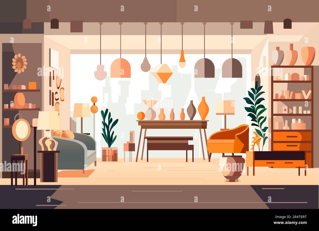 living room interior modern home apartment interior horizontal Stock ...