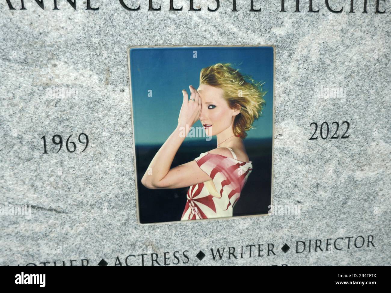 Los Angeles, California, USA 28th May 2023 Actress Anne Heche Grave at Hollywood Forever ...