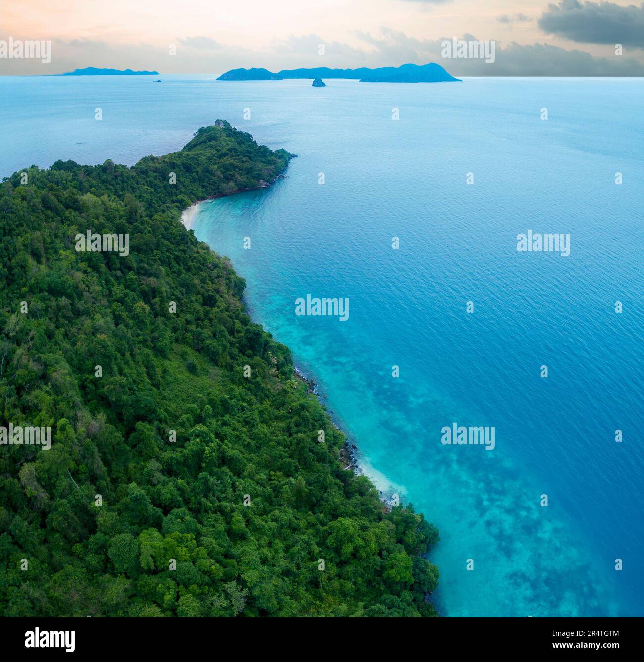 high angle view of beautiful nyang oo phee island andaman sea southern ...