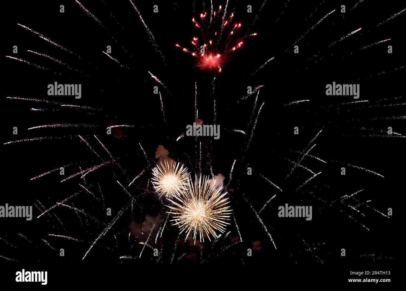 fireworks on black background. colourful pyrotechnic Stock Photo - Alamy