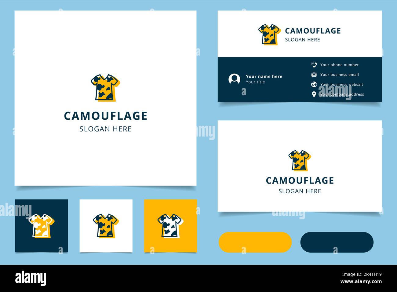 Camouflage logo design with editable slogan. Branding book and business ...