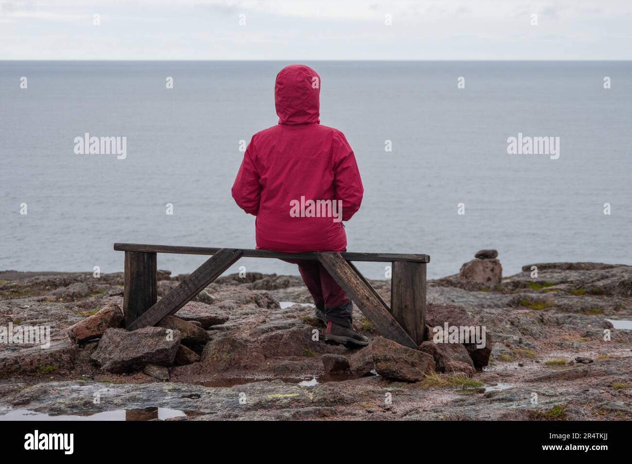 Depressed person looking ocean on hi-res stock photography and images ...