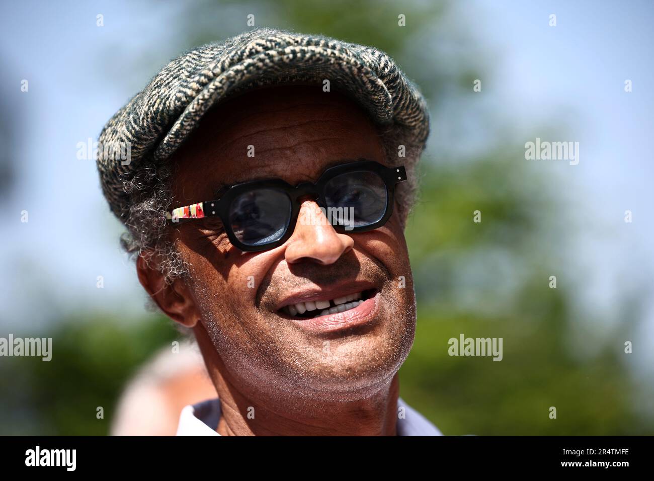 Former French tennis player and singer Yannick Noah looks on during the ...