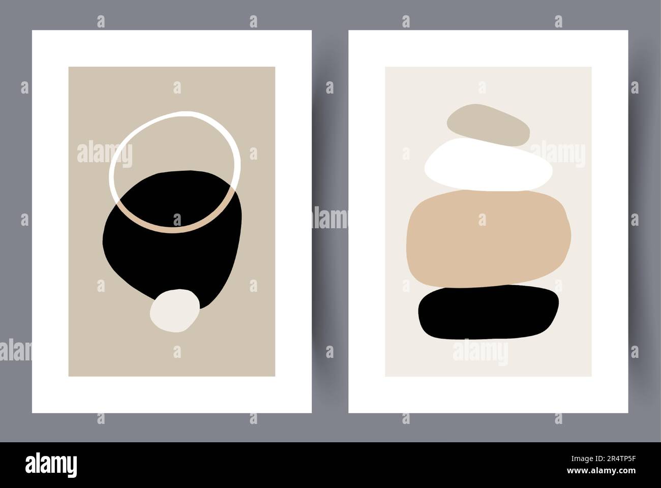 Abstract scandinavian minimalism wall art print Stock Vector Image ...