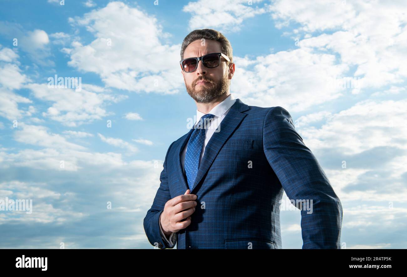 caucasian ceo in suit outdoor. ceo in business suit. photo of ceo in ...