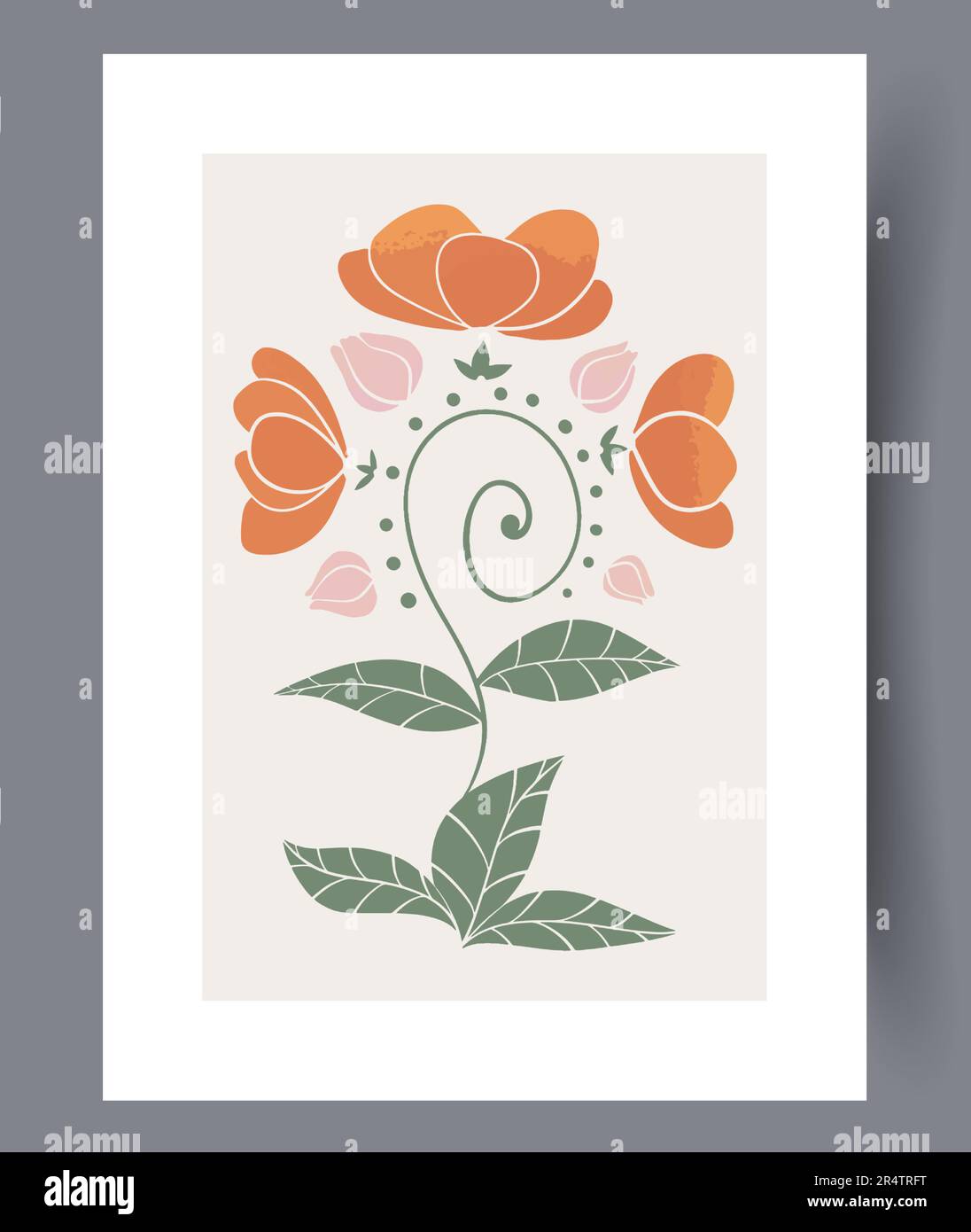 Still life flower aesthetics wall art print Stock Vector Image & Art ...