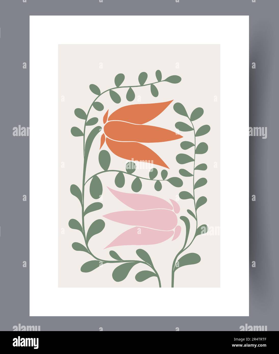 Still life plant floral buds wall art print Stock Vector Image & Art ...