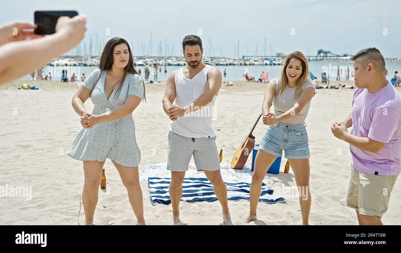 Woman recording dance video man hi-res stock photography and images - Alamy