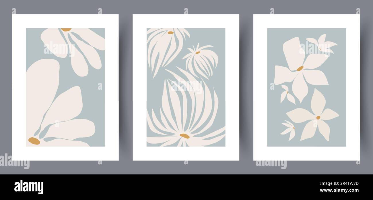 Still life flowers minimalism wall art print Stock Vector Image & Art ...