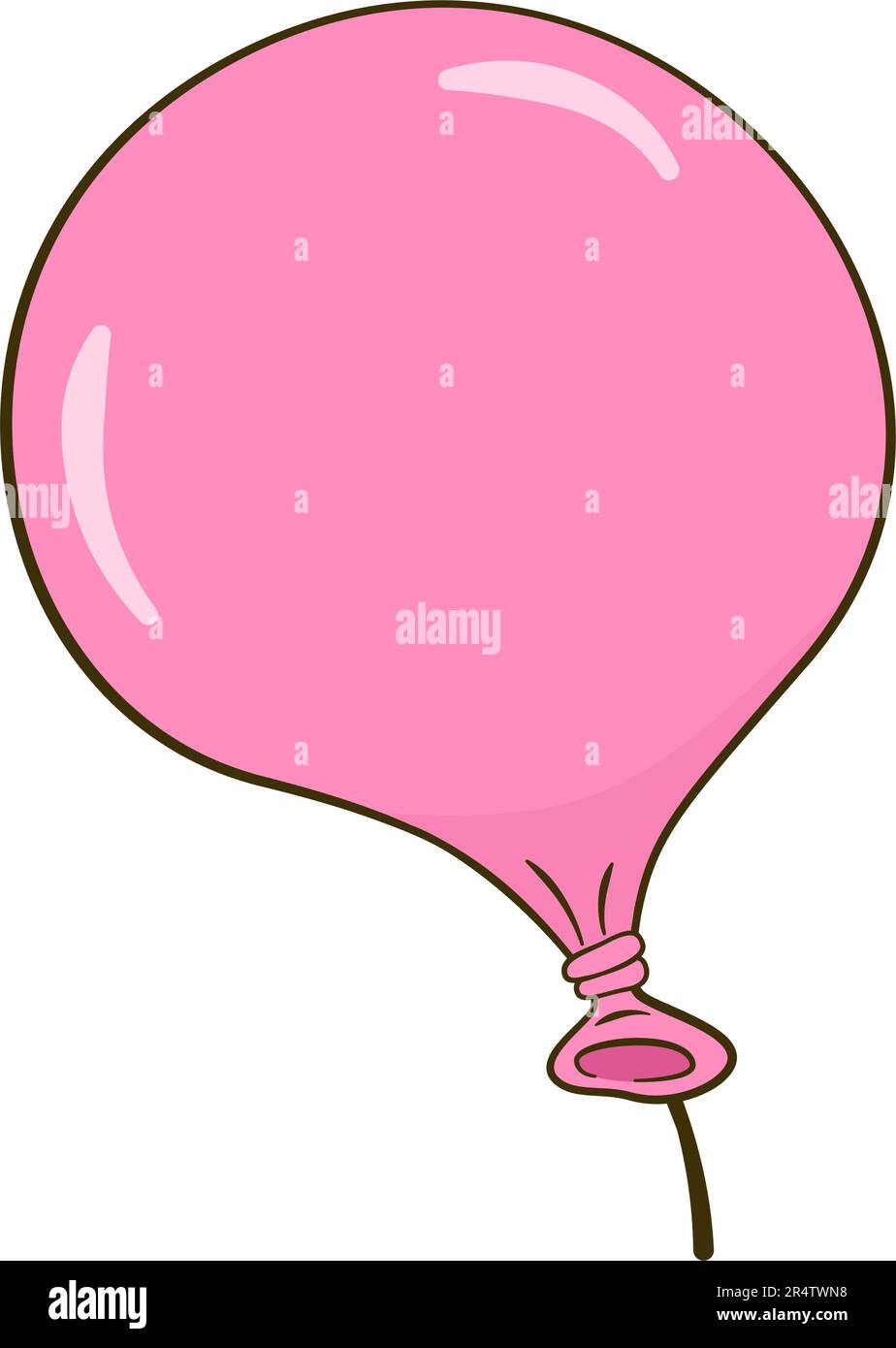 Blue balloon. Cartoon. Vector illustration. Isolated on white ...