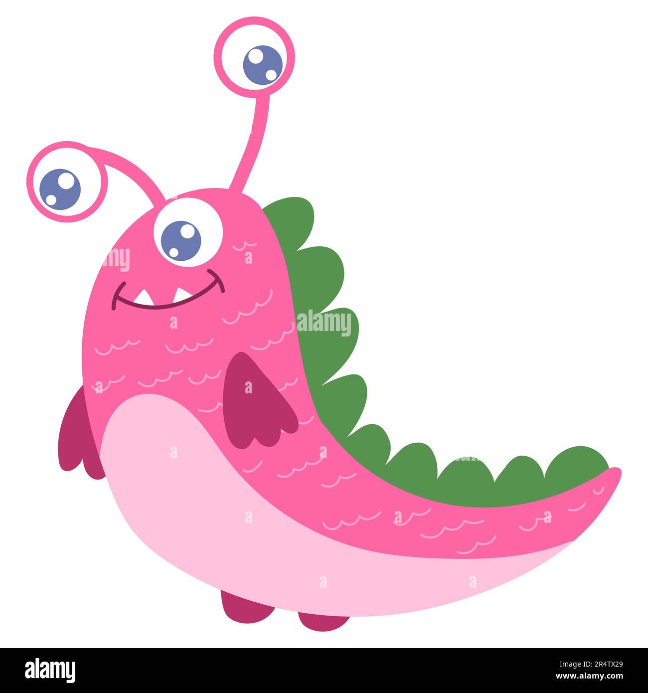 Cute cartoon monster, alien. Vector illustration on a white background ...