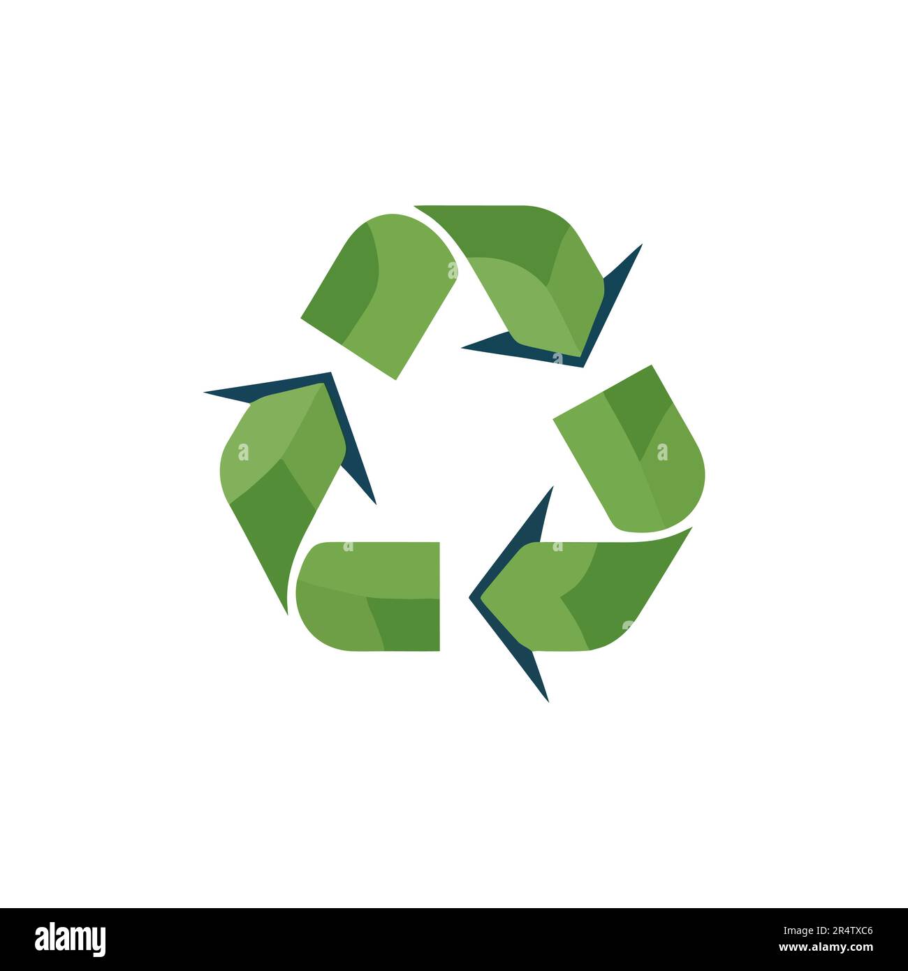 Triangular recycling symbol on a white background. Ecologically clean ...