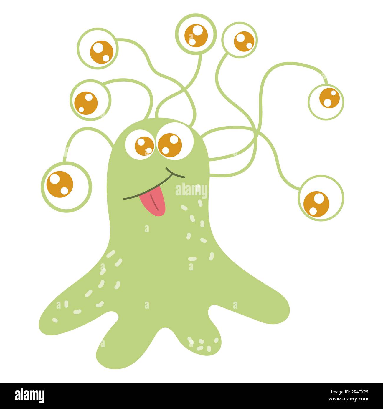 Cute cartoon monster, alien. Vector illustration on a white background ...