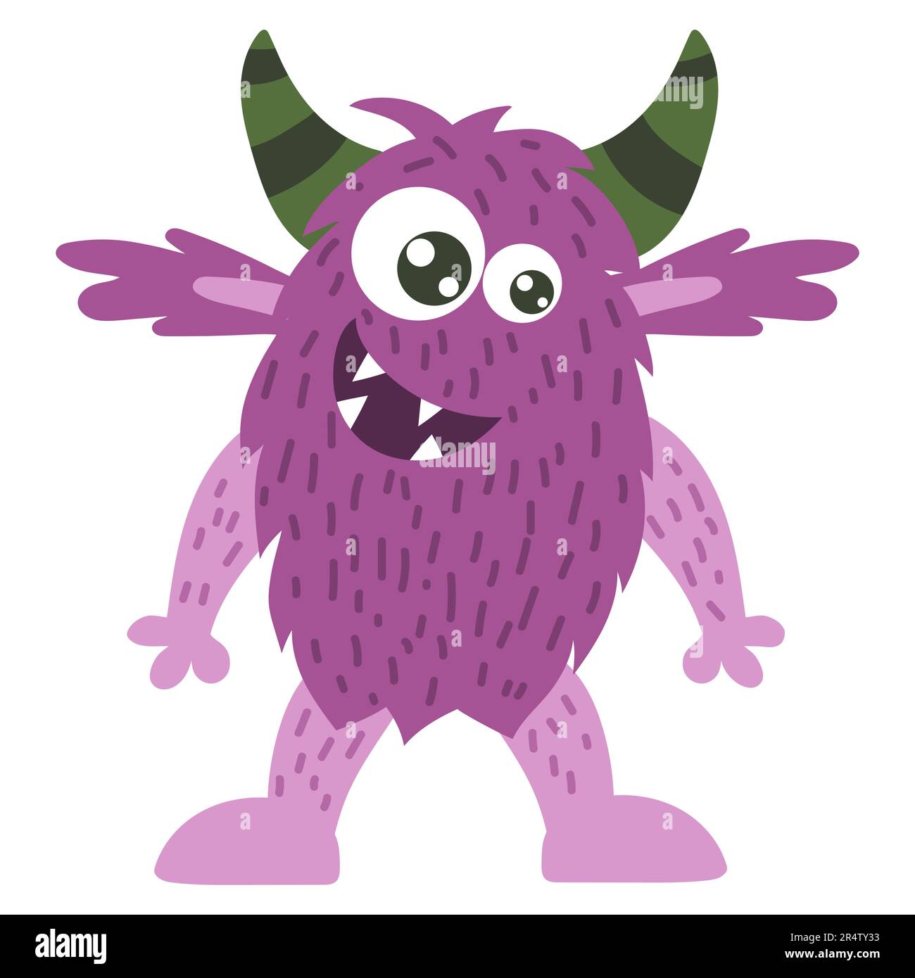 Cute cartoon monster, alien. Vector illustration on a white background ...