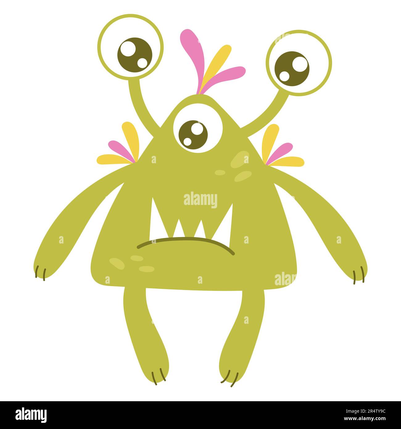 Cute cartoon monster, alien. Vector illustration on a white background ...