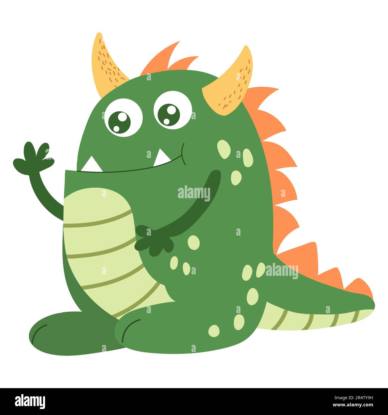 Cute cartoon monster, alien. Vector illustration on a white background ...