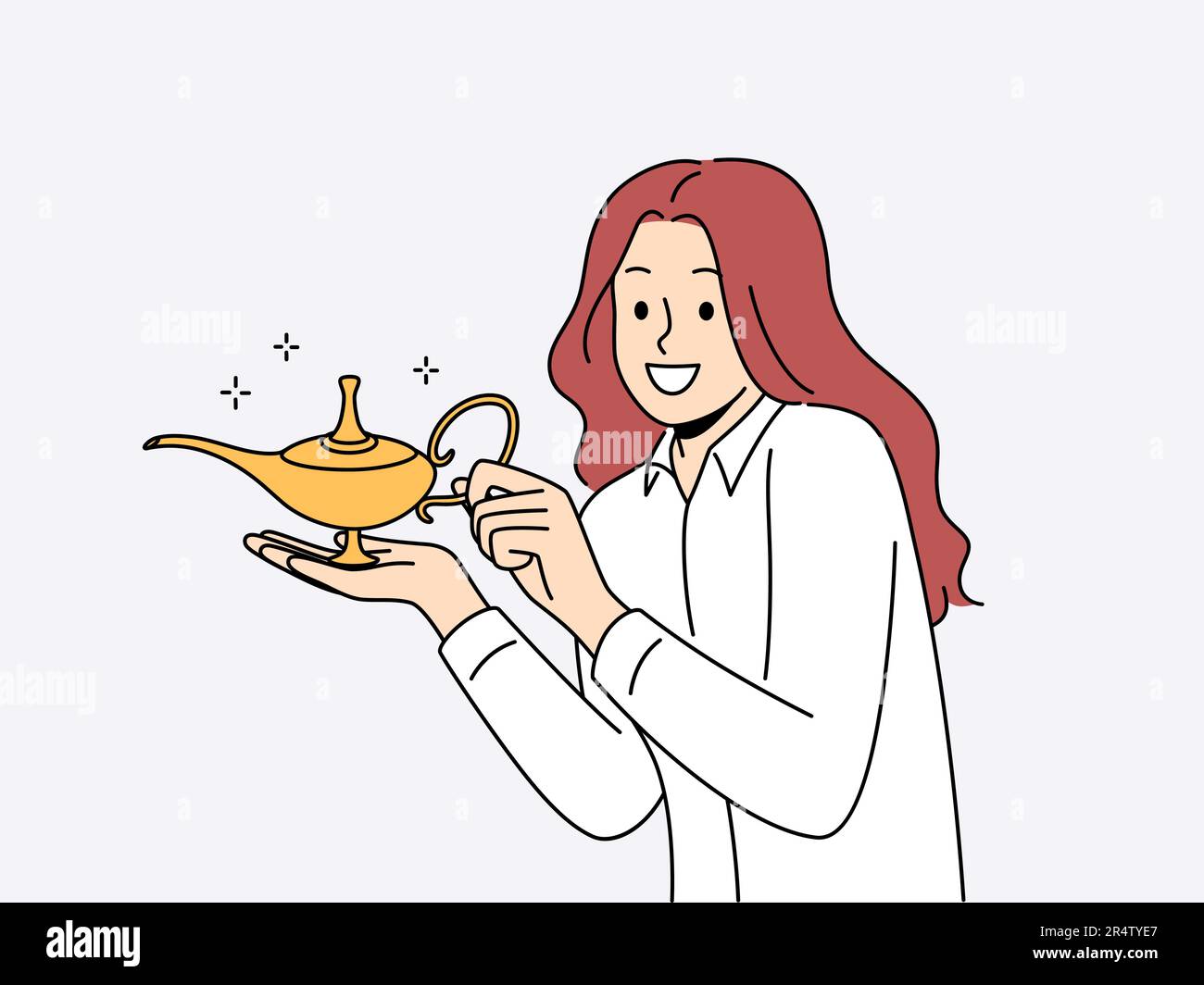 Woman dreams come true Stock Vector Images - Alamy