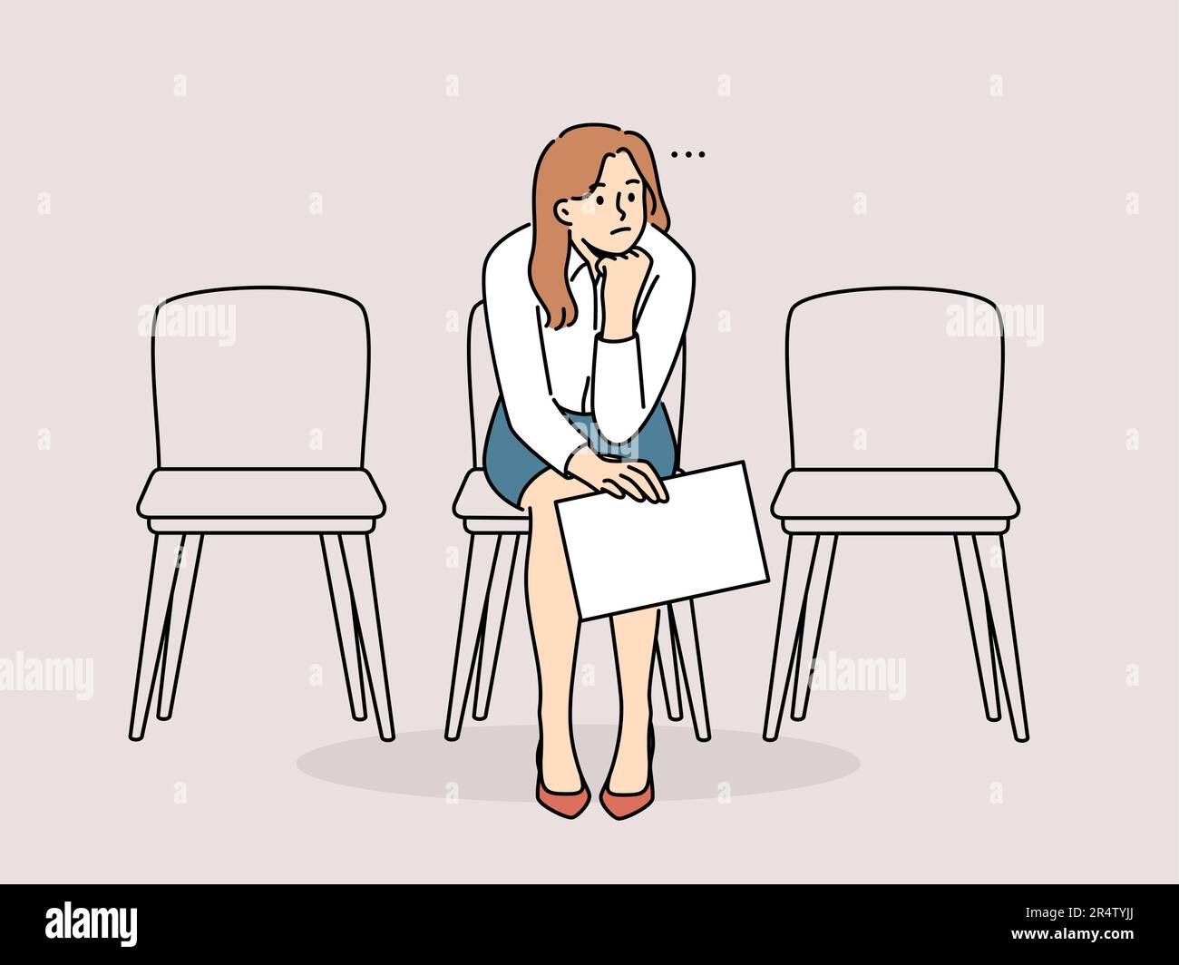 Bored people waiting in queue Stock Vector Images - Alamy